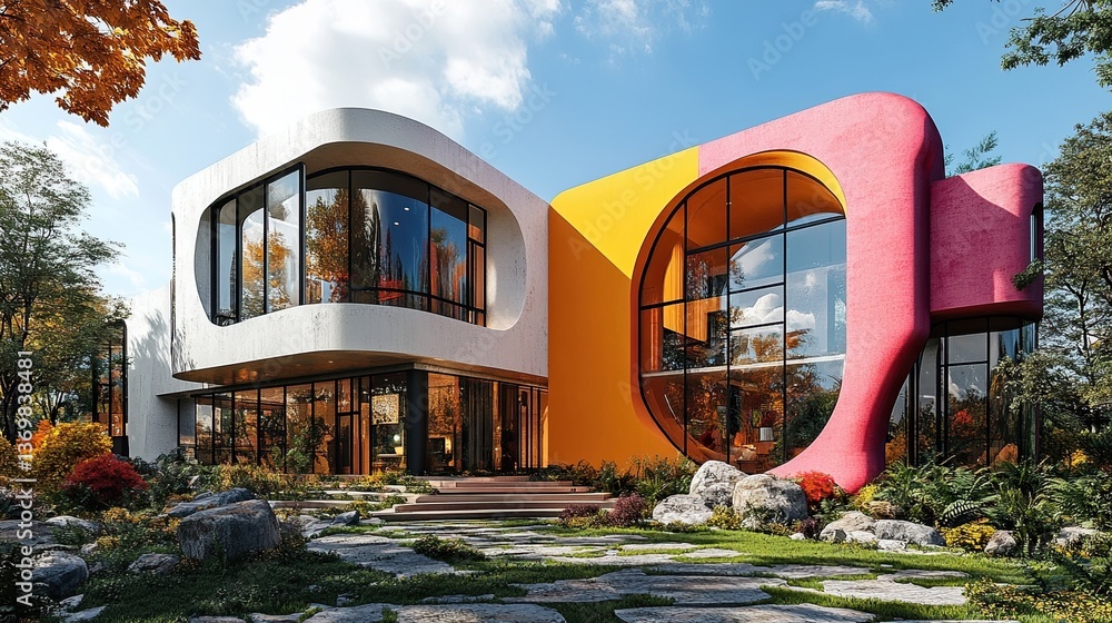 Stock-Illustration „Postmodern Architecture Playful and eclectic ...