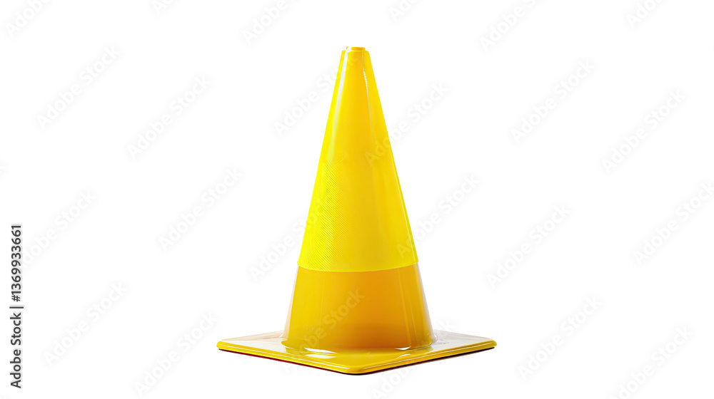 Navigating Safety: A vivid, safety cone, designed to alert and guide ...