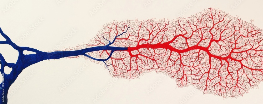 Dynamic blood vessel illustration medical science digital art ...