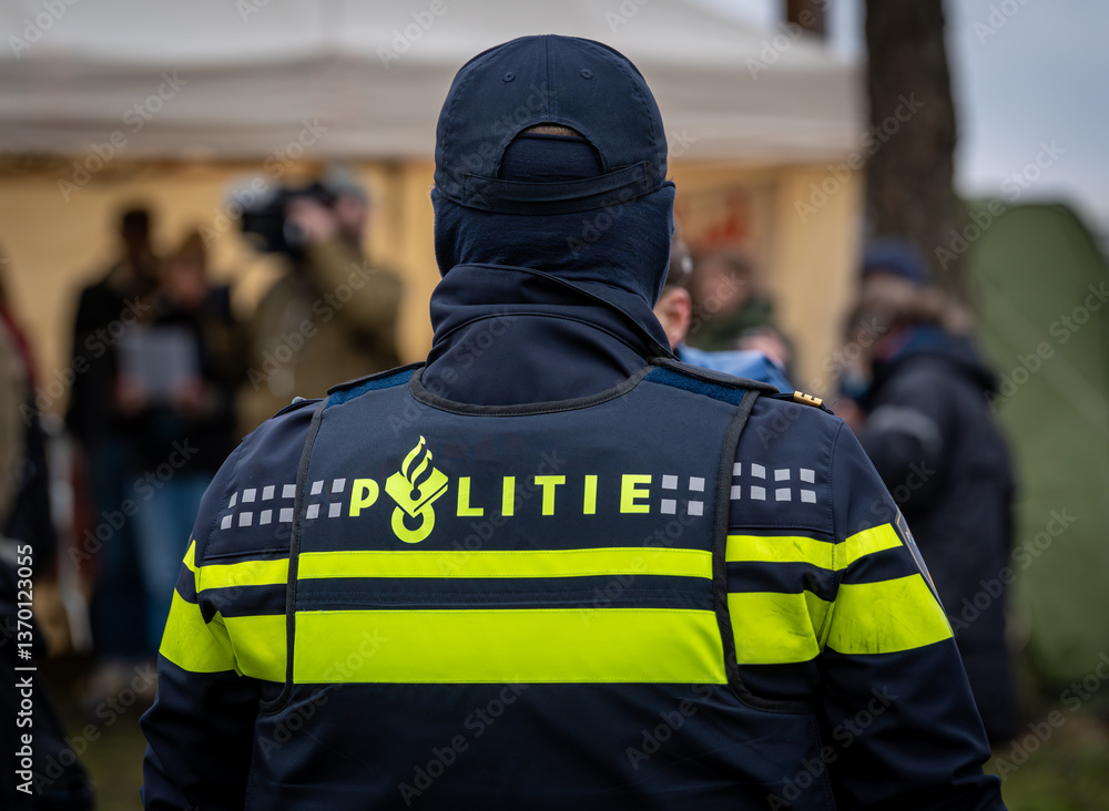 Amsterdam, The Netherlands, 22.02.2025, Rear view shot of dutch ...