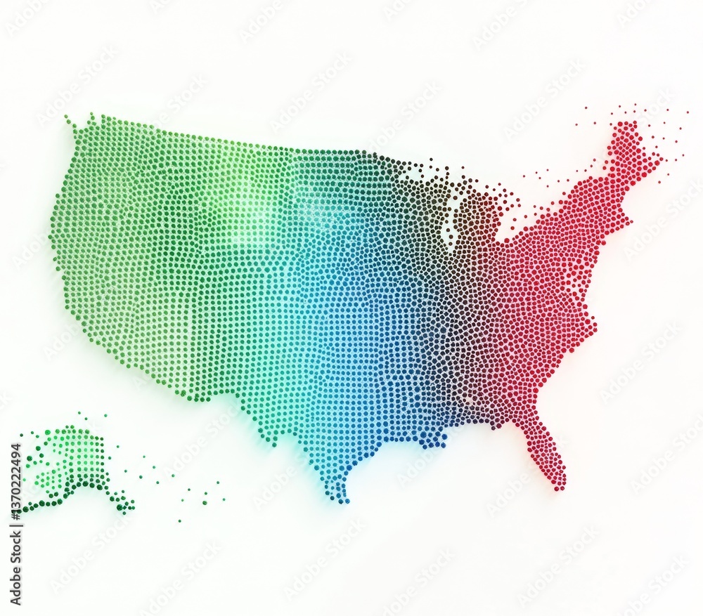 USA Map Pixelated Gradient Background Stock Photo | Adobe Stock