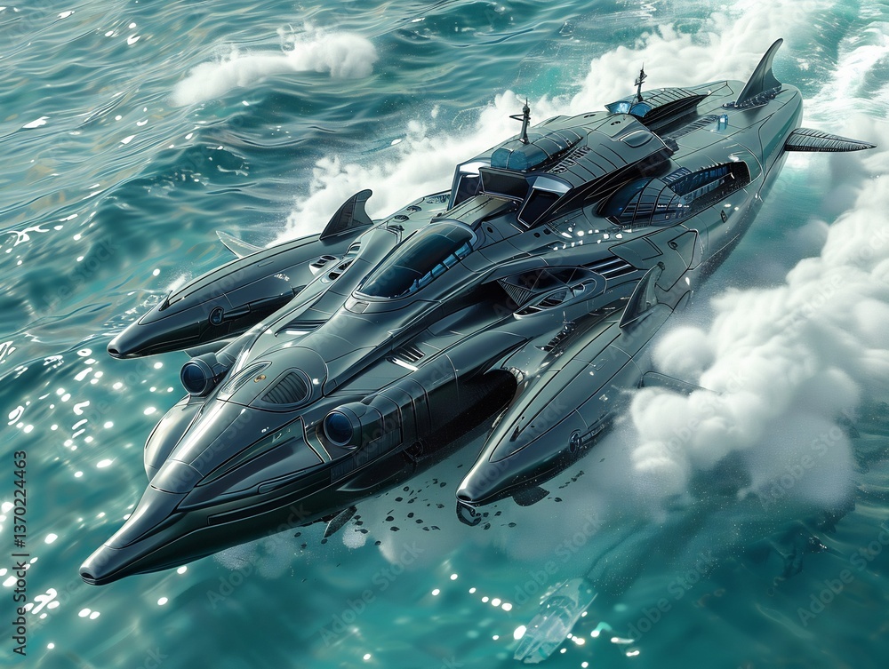 Logistical support ship modeled after intelligence teamwork of pod of ...