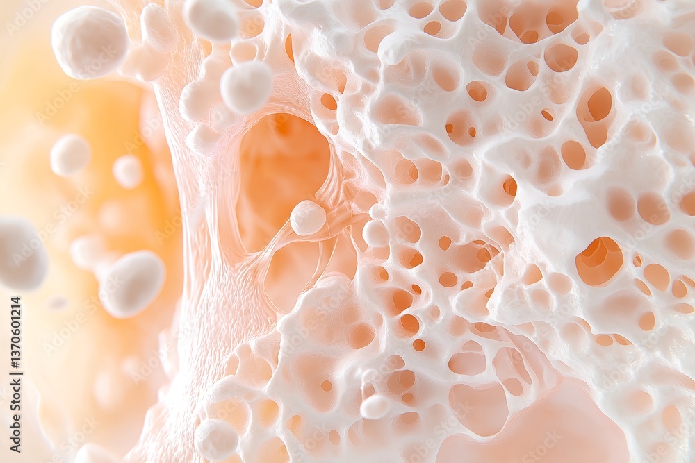 Cross-Section of Bone Marrow Affected by Leukemia, Abnormal Blood Cell ...