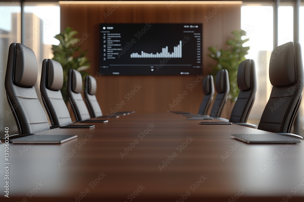 Foto de Stock Modern Executive Conference Room with Advanced ...