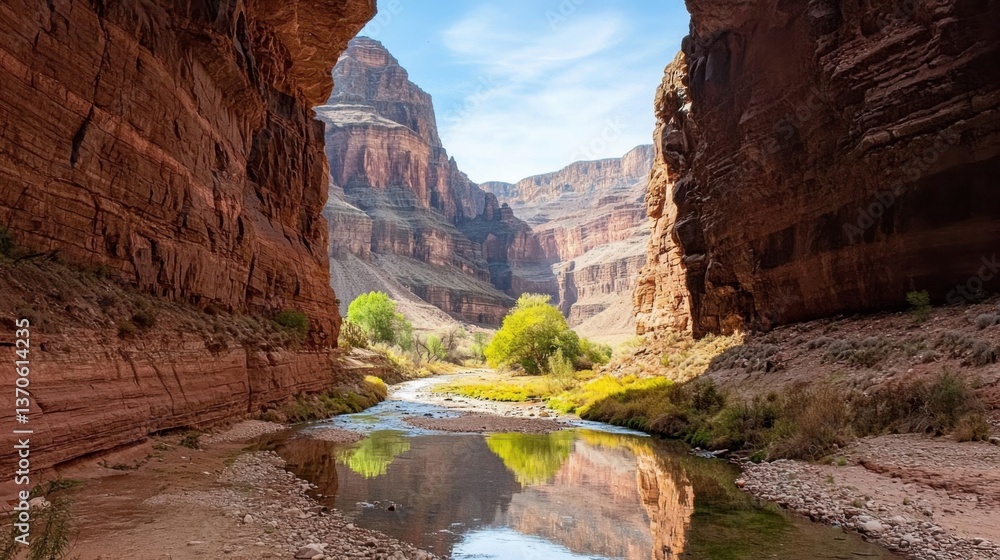 Majestic Canyon River View Explore the breathtaking beauty of the Grand ...