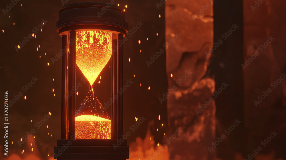 Hourglass rotation sprite sheet. Animation set of glass clock icons ...