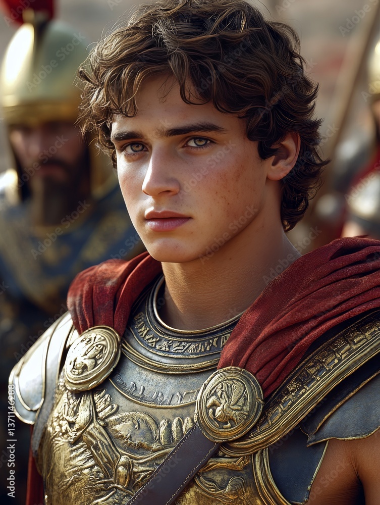 Epic Ancient Greek Warrior: Brave Historical Soldier in Detailed Armor ...