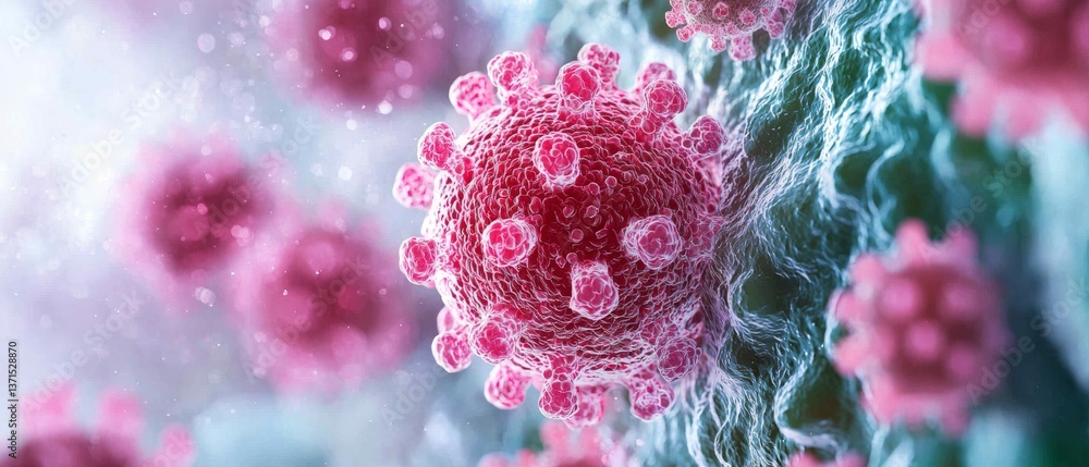 Artistic interpretation of the mumps virus using an inflamed color ...