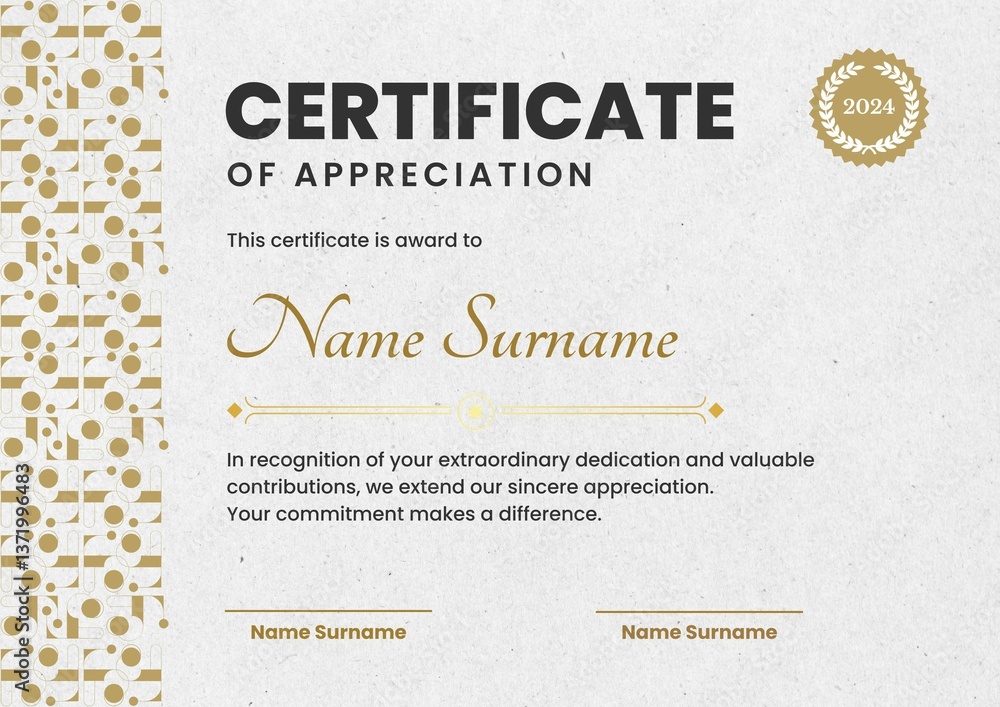 award certificate template design, Certificate of Appreciation template ...