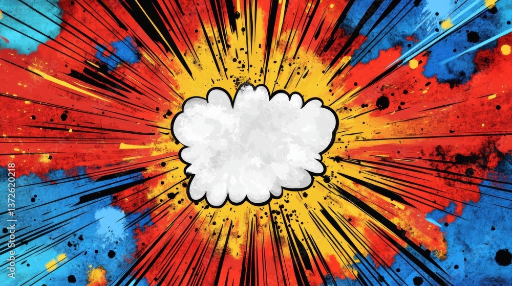 Vibrant comic style explosion graphic design for an engaging twitch ...