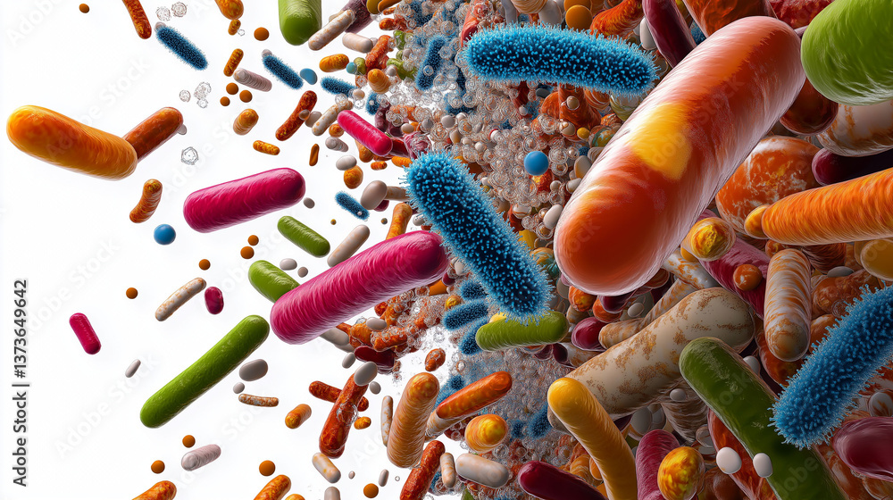 Anaerobic digestion biogas energy. Microorganism biofuel. Renewable ...