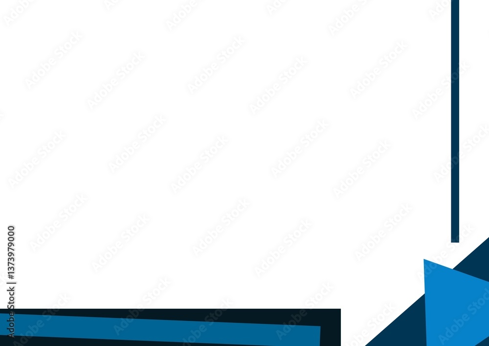 Blank certificate background with simple blue geometric motif at the ...
