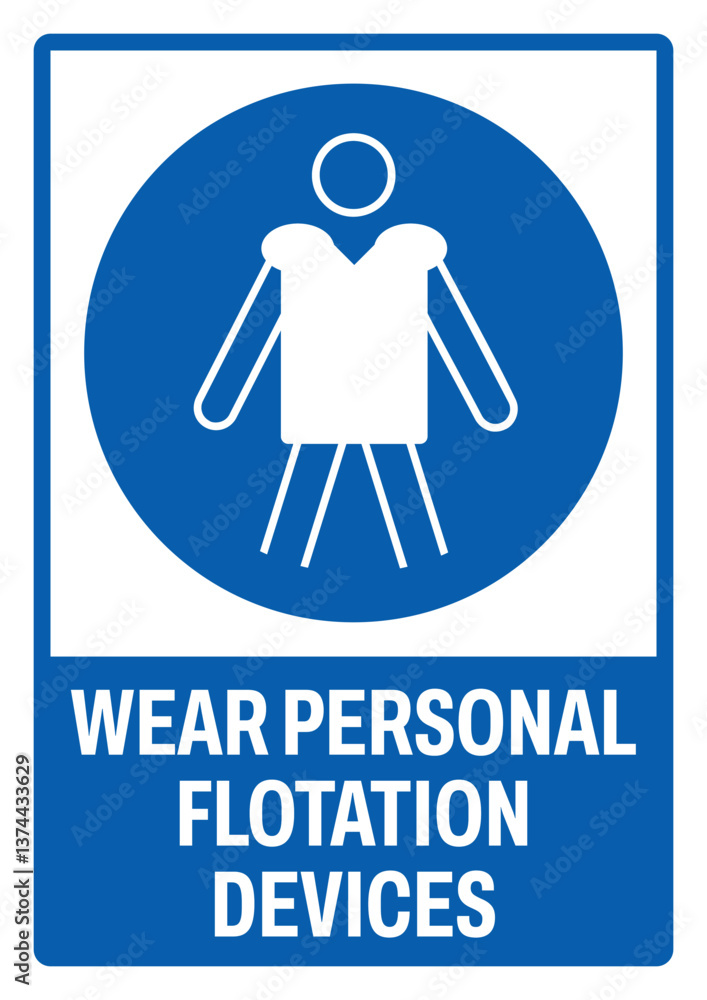 mandatory safety signs v2 uppercase text_wear personal flotation ...