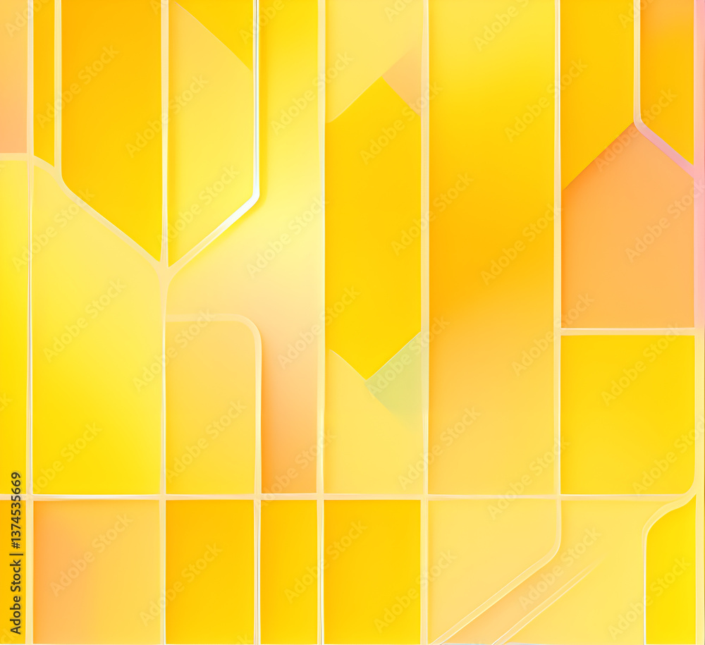 Abstract orange and yellow geometric background with polygonal shapes ...