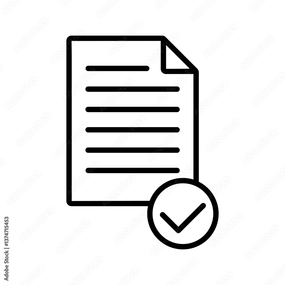 Approval and Document Acceptance Icons. Validated Contract and ...