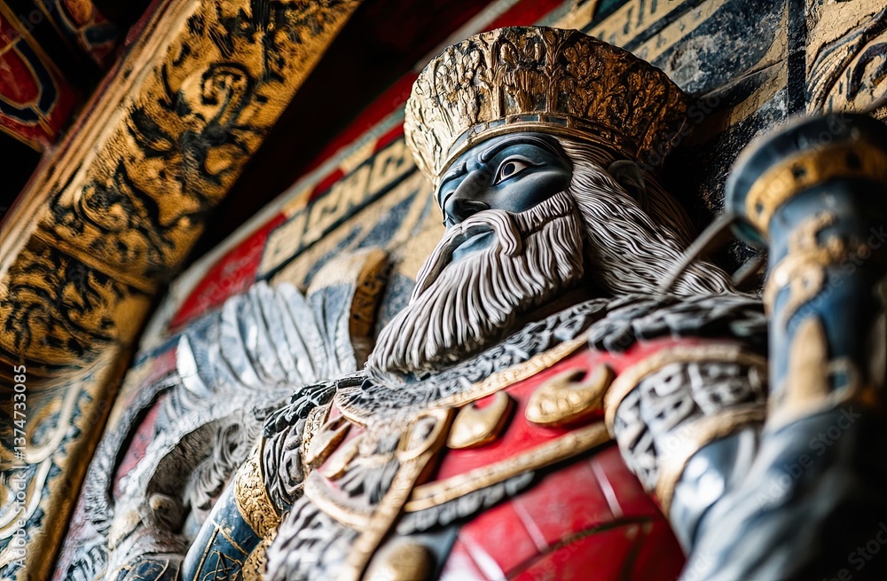 The Assyrian relief depicts a royal lion hunt, showcasing Babylonian ...