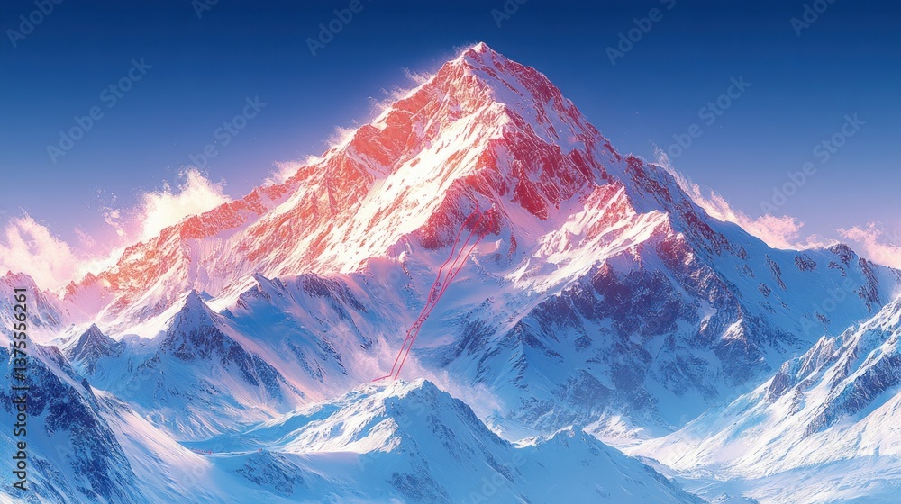 Mount Everest Climbing Routes Base Camp Path Summit Lhotse Nuptse ...