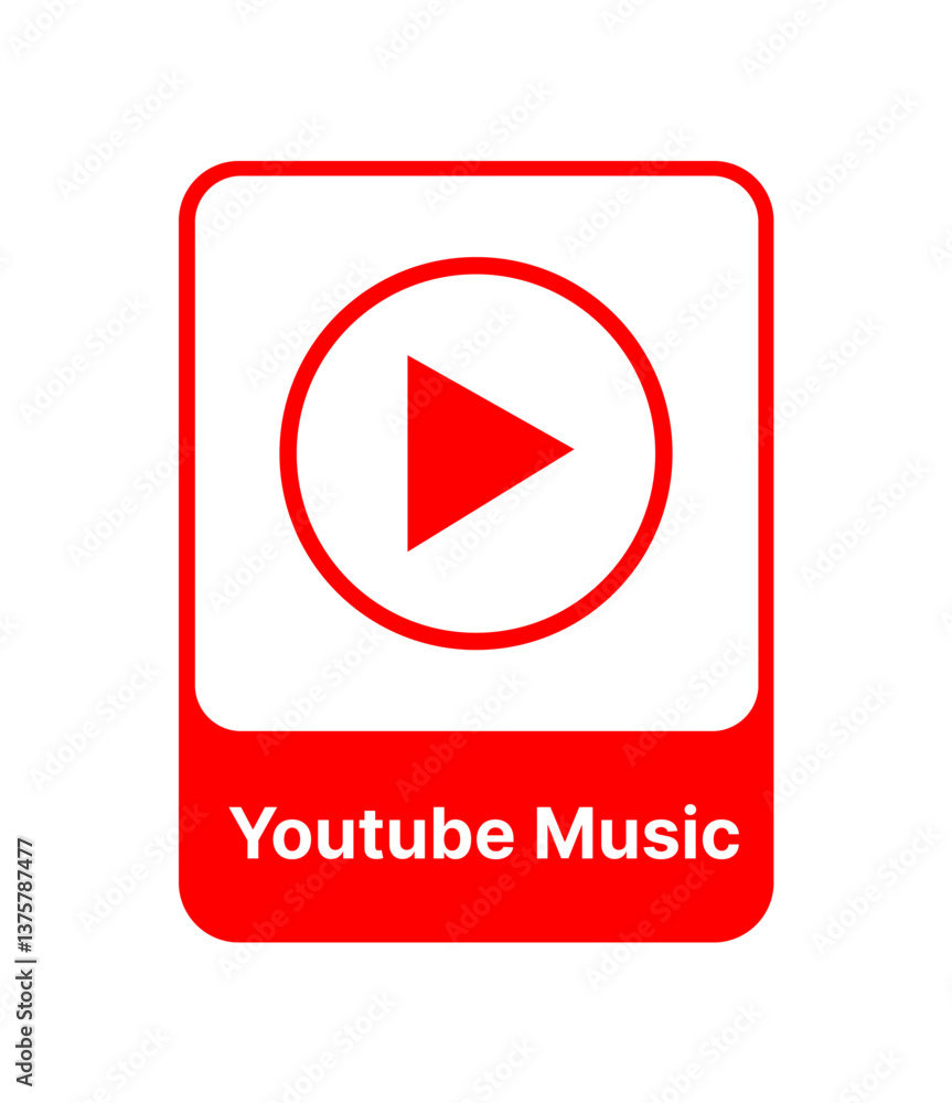 Vector de Stock YouTube Music logo icon set. YouTube Music icon vector ...