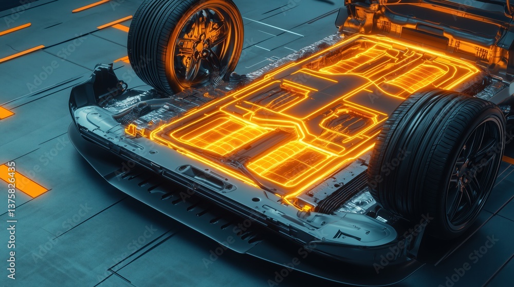 An electric vehicle cutaway showing the LFP battery pack integrated ...