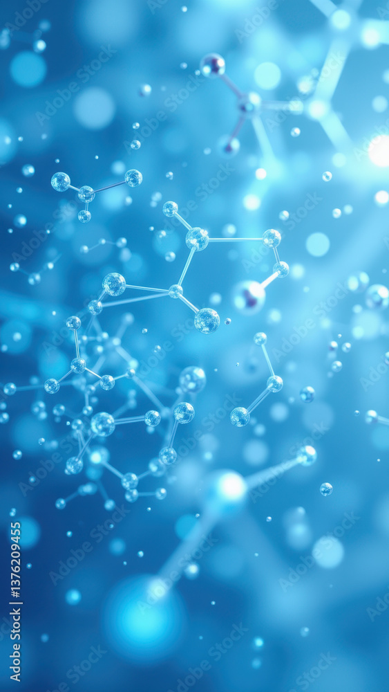 Chemical structure of GLP-1 with a blue background, ideal for ...