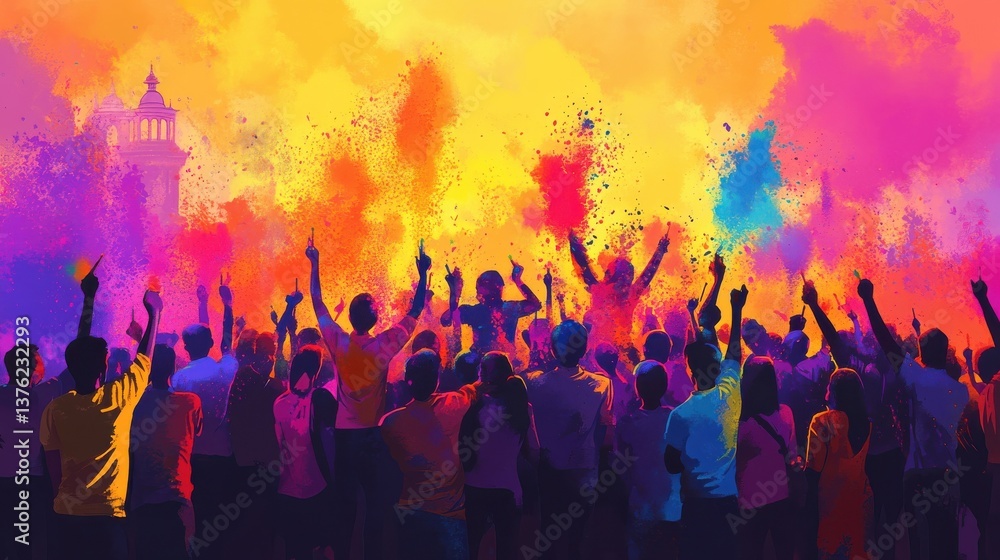 people celebrating for holi festival of colour in nepal , india ...