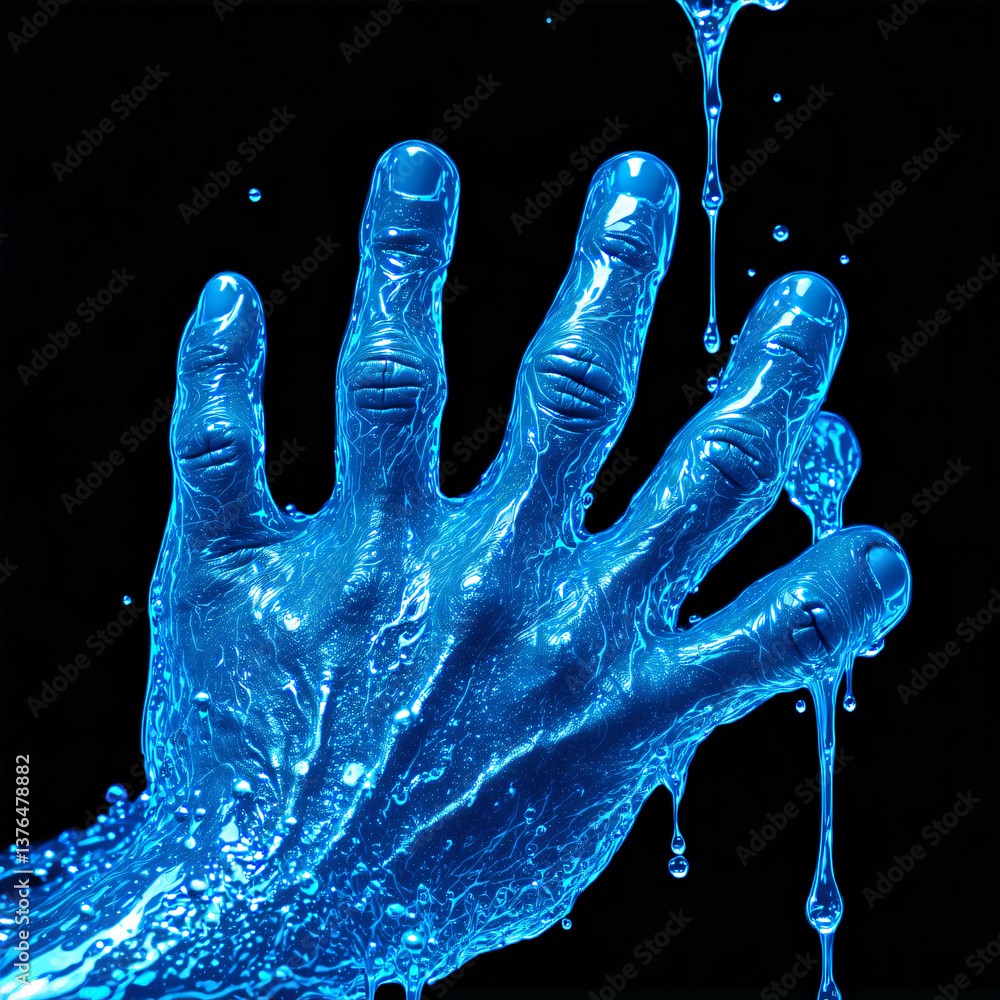 Liquid Metal Cyborg Hand Transformation - Futuristic Sci-Fi AI ...