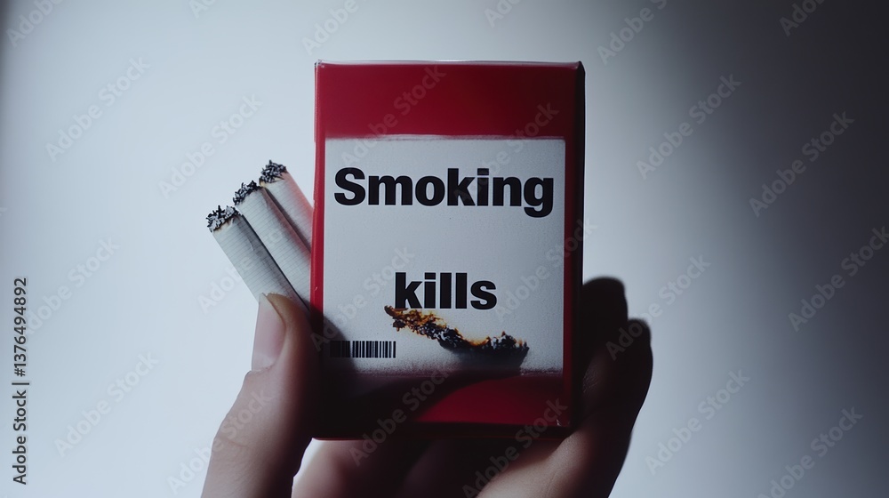 Smoking Kills: A compelling shot highlights the dangers of smoking. The ...