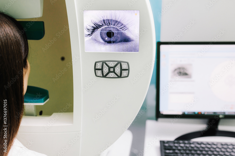 Perimetry eye test for early signs of glaucoma in women at an ...