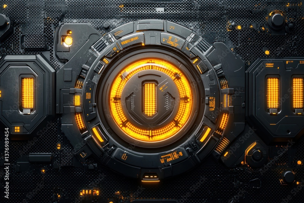 Futuristic Industrial Typography 2025 in Cyberpunk Style with ...