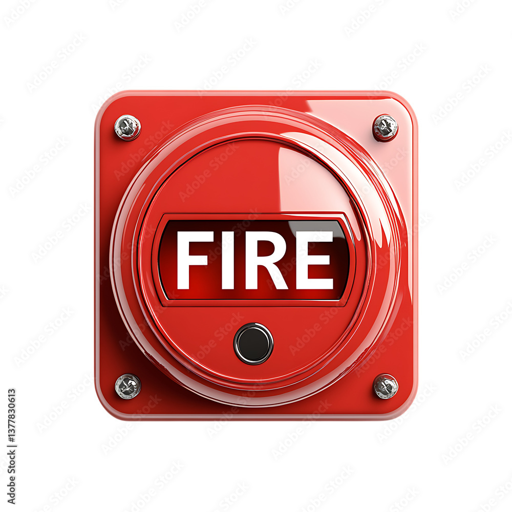 Fire alarm pull station emergency safety equipment red box wall mounted ...