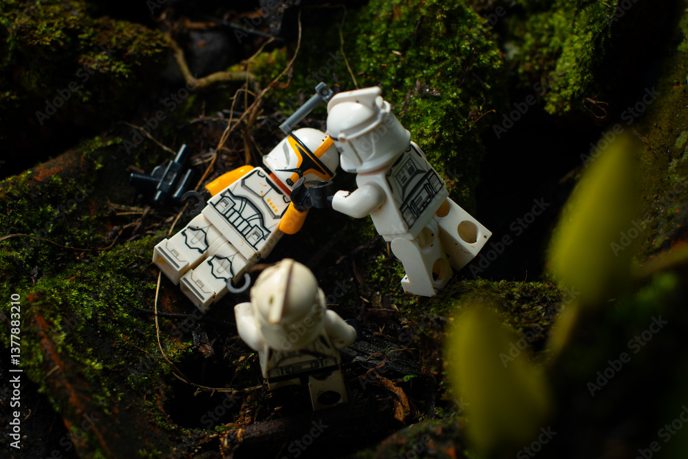 Depok, Indonesia - April 1, 2025: Lego toys photography, clone trooper ...