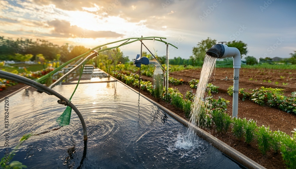 rainwater harvesting collecting rainwater for irrigation and drinking ...