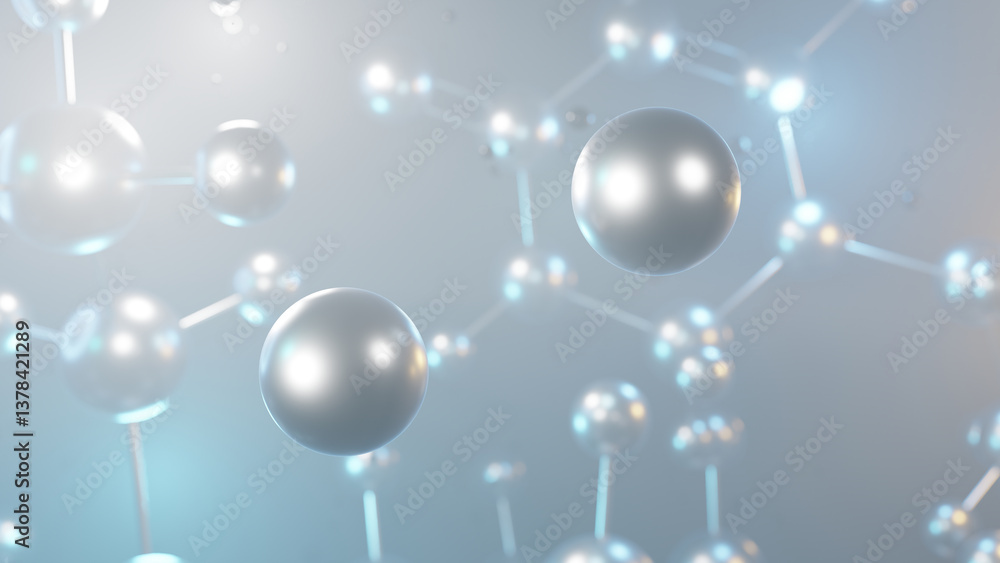 sodium iodide molecular structure, 3d model molecule, ionic compound ...