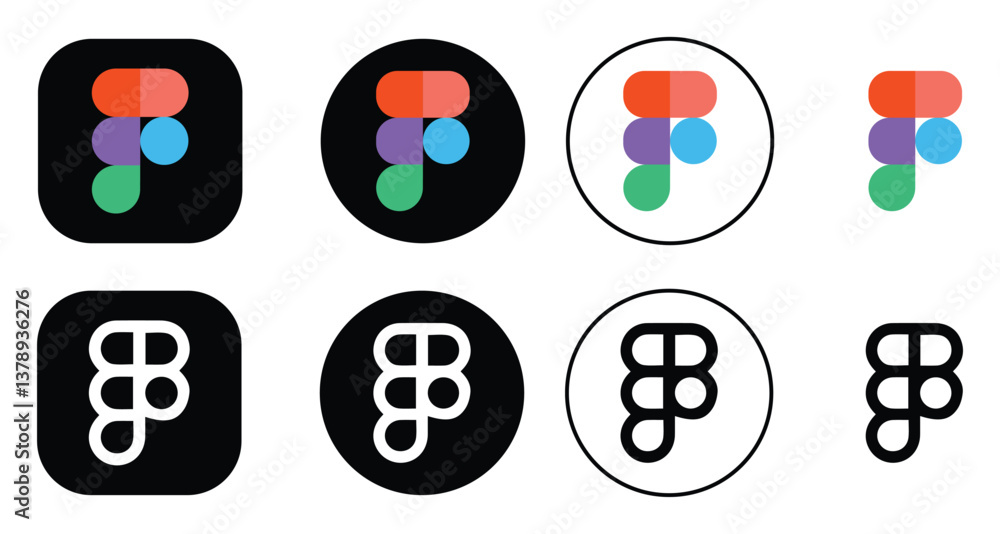 Figma logo icon transparent png download. New Figma icon 2025. High resolution vector eps file ...