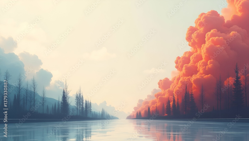 Minimalist Political Wallpaper Design: Trade War Imagery with Ample ...