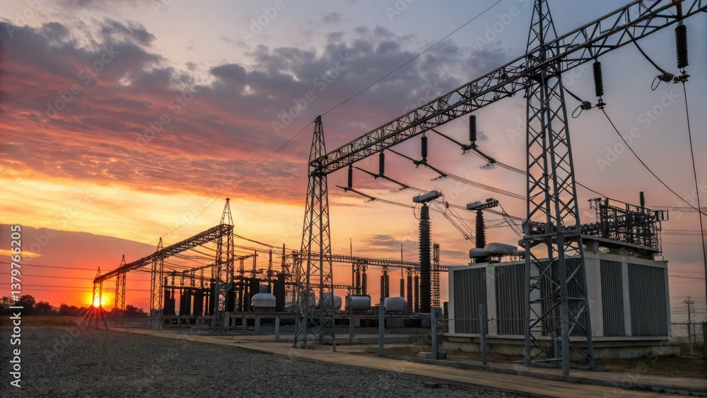 Powerful Sunset substation utilizes high-voltage switchgear and ...