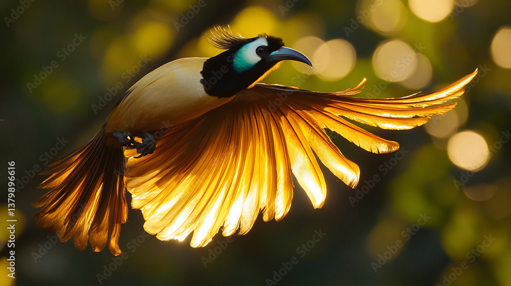 Ultra-Detailed BOP Mid-Dance: Sunlit Feathers in Papua New Guinea Stock ...