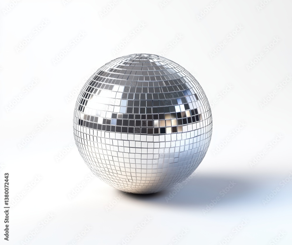 Mirror Ball's Sparkle: A glamorous mirror ball casts dancing light ...