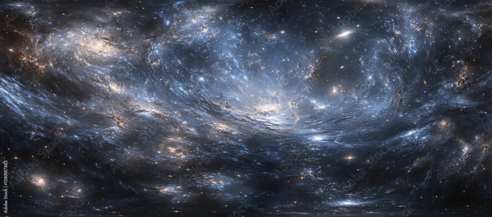 Ilustración de Stock A 360-degree fantasy nebula space, depicting a ...