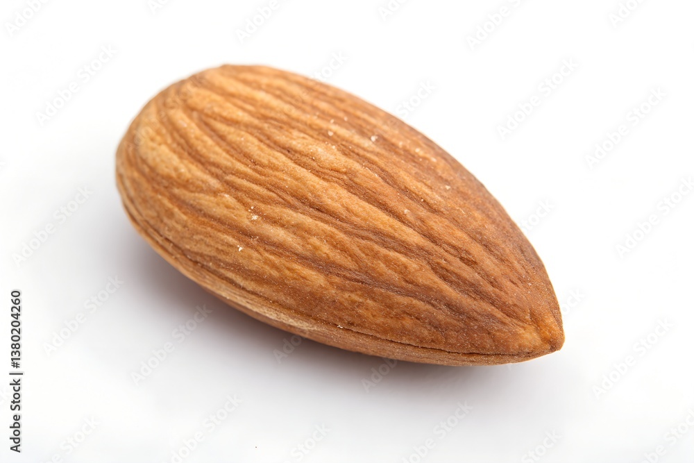 one piece of almond isolated on white background Stock Photo | Adobe Stock