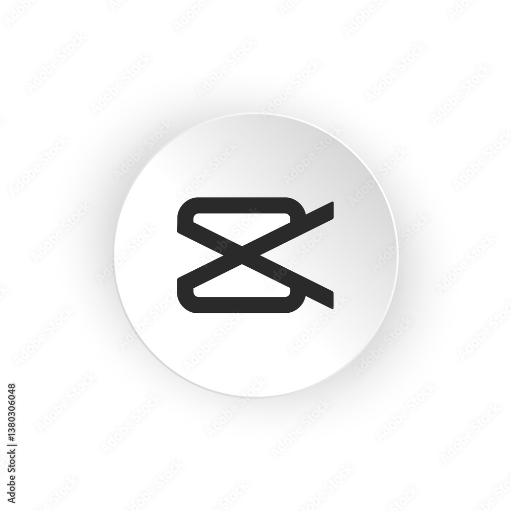 CapCut logo icon set. CapCut icon vector. CapCut button vector. CapCut ...