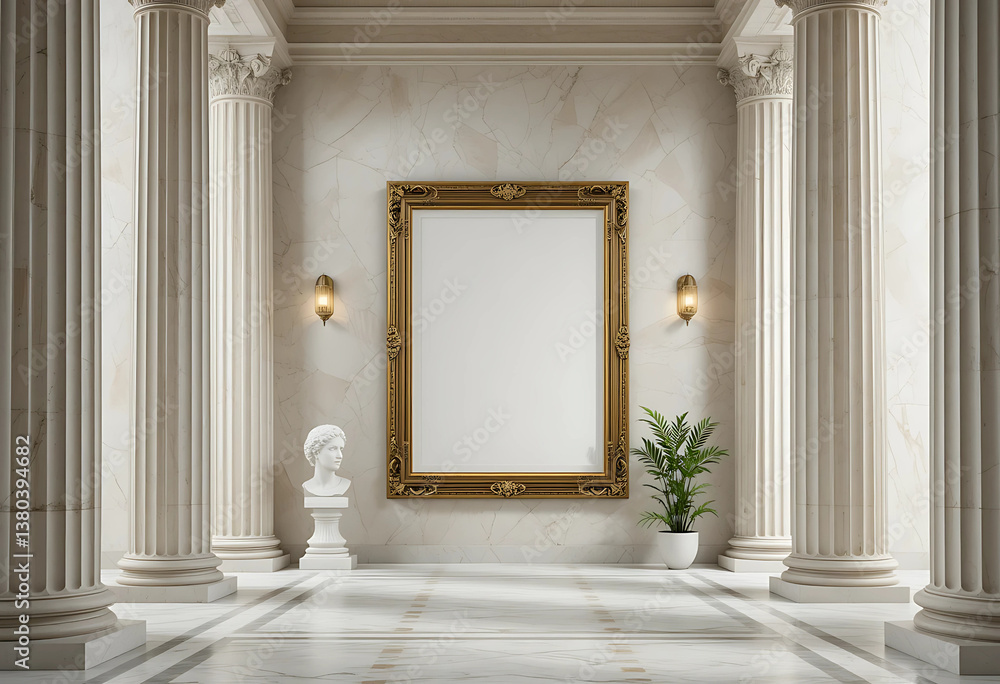 Ilustracja bez tantiem: Greek Mythology-Inspired Hallway: A smooth ...