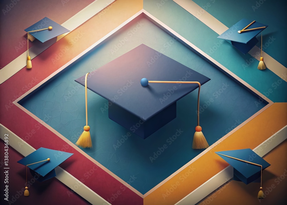 Minimalist Graduation: Caps, Diplomas & Border Design for Formal ...