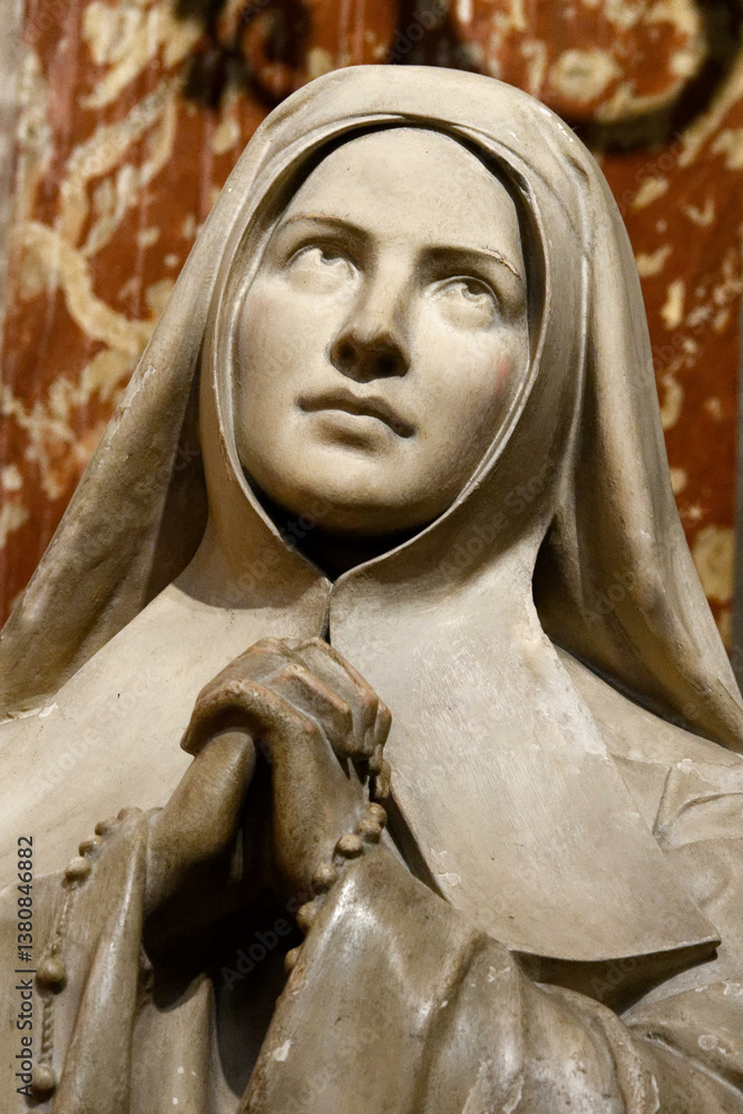 Statue (18th century) of St Bernadette Soubirous, Saint of the Roman ...