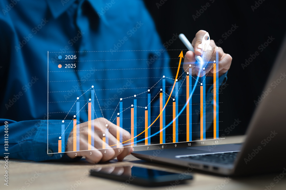 2026 Business start-up target, Development chart Comparison growth ...