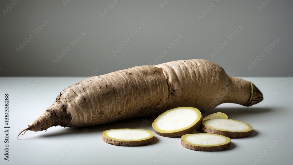 Potato referred to as yam, on a white background. In certain regions ...