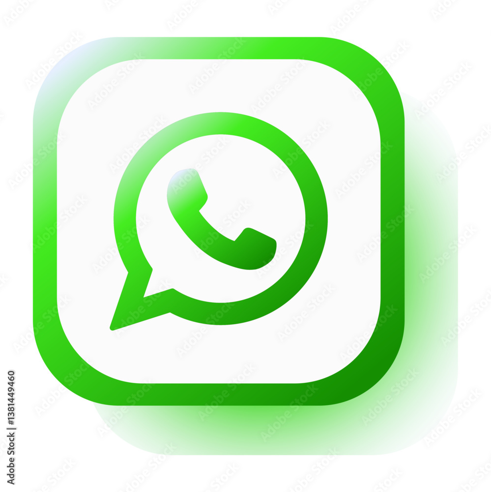 WhatsApp logo icon set. WhatsApp icon vector. WhatsApp button vector ...