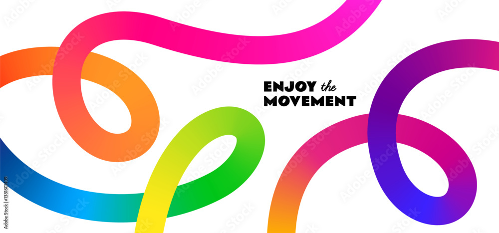 Abstract Background with Color Lines. Graphic Shapes with Gradient ...