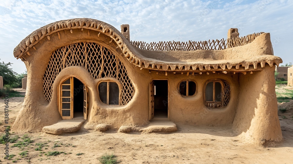 Vernacular earthen architecture structure crafted rammed earth and ...