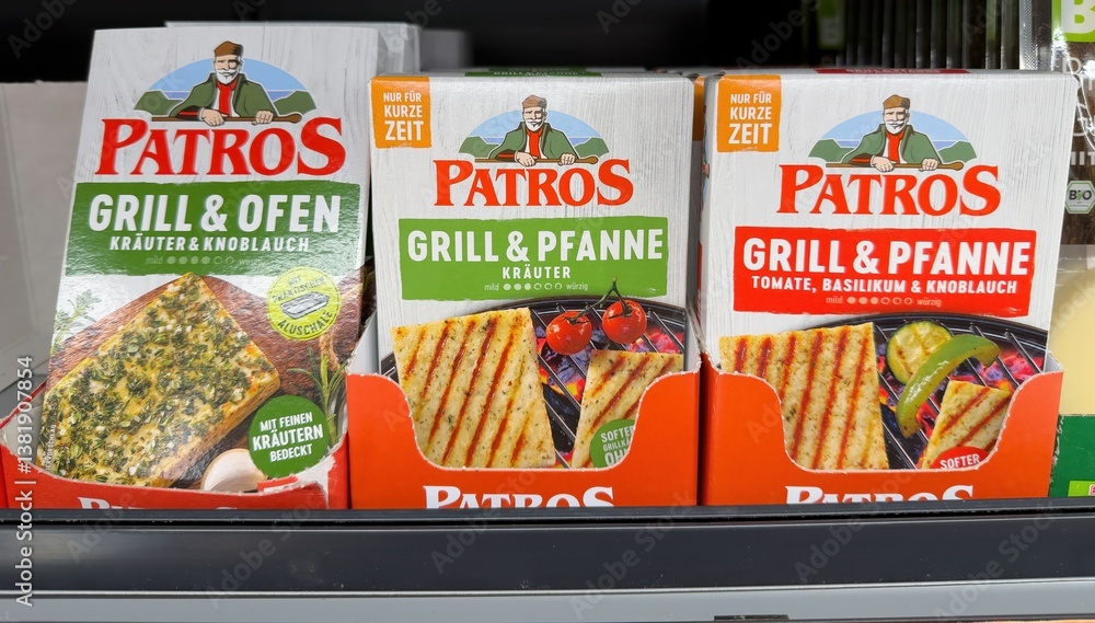 Patros Grill and Ofen Variety Pack Display - FRANKFURT, GERMANY - MARCH ...